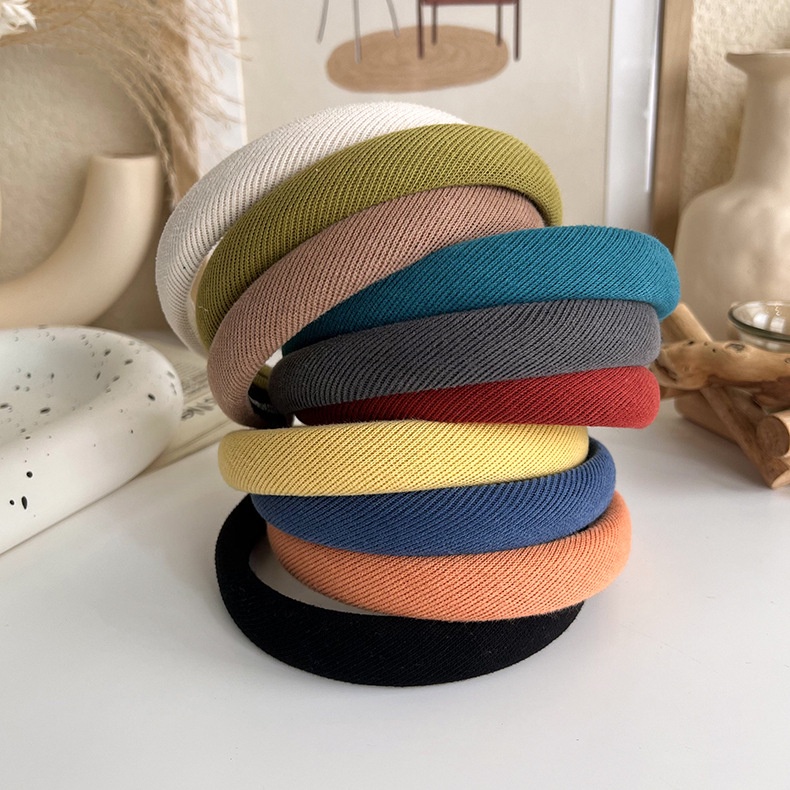 Jual BANDO KAIN WARNA POLOS LEMBUT SOLID PADDED HEADBAND CLOUD BANDANA ...