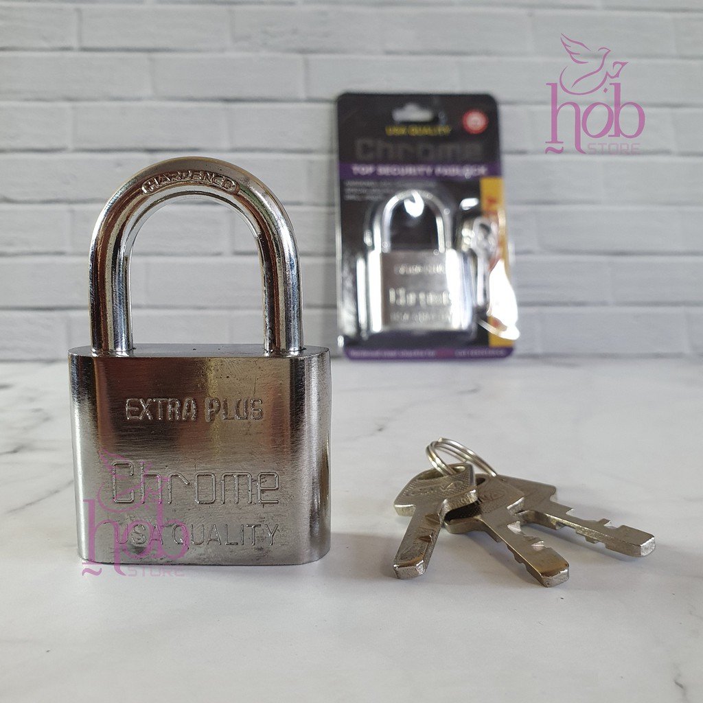 Jual Gembok Lock CHROME Kunci Pengaman Bahan Baja Pintu Rumah Cakram ...