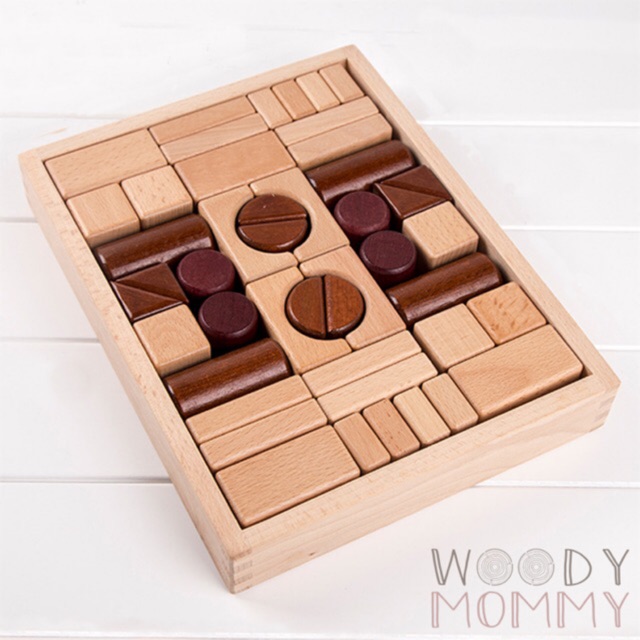 Jual Building Blocks - Natural Wooden Blocks - Balok Bangunan Kayu ...