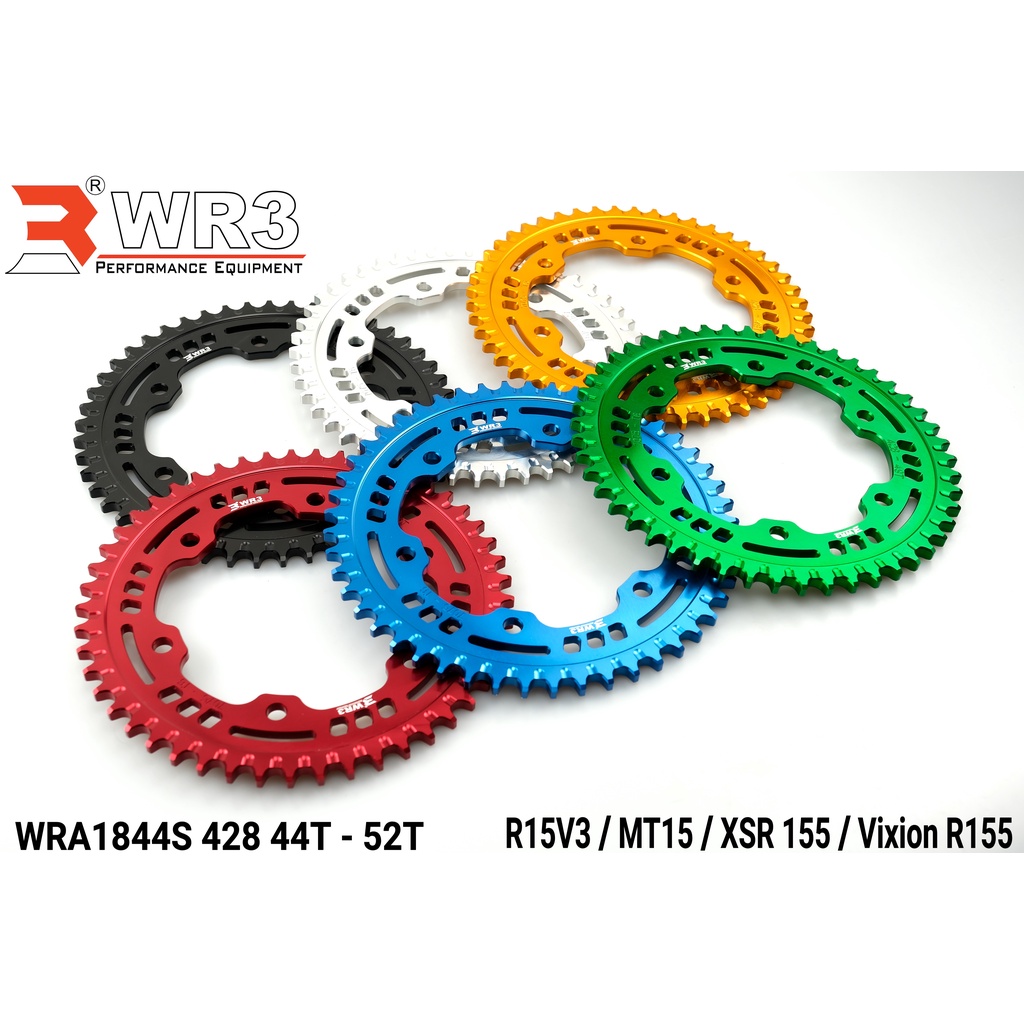 Jual Gear Racing WR3 WRA1844S - 428 43T - 49T, 52T R15 V3 / MT15 / XSR ...