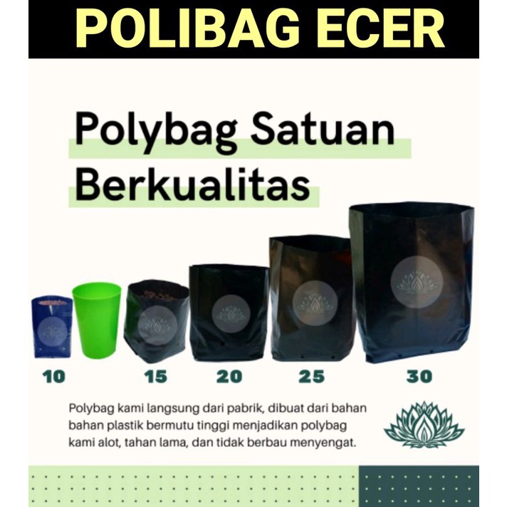 Jual Polybag Tanaman Polibag Tebal Kecil Sedang 15x15 20x20 25x25 30x30 ...
