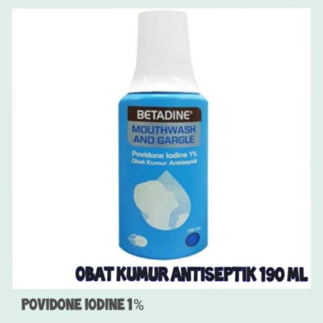 Jual Betadine Mouthwash and Gargle Povidone Iodine 0.1% Obat Kumur Antiseptik 190 ml 190ml ...