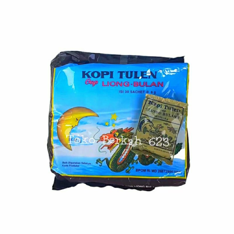 Jual KOPI TULEN CAP LIONG BULAN Isi 30 Sachet - Kopi Liong Tanpa Gula ...