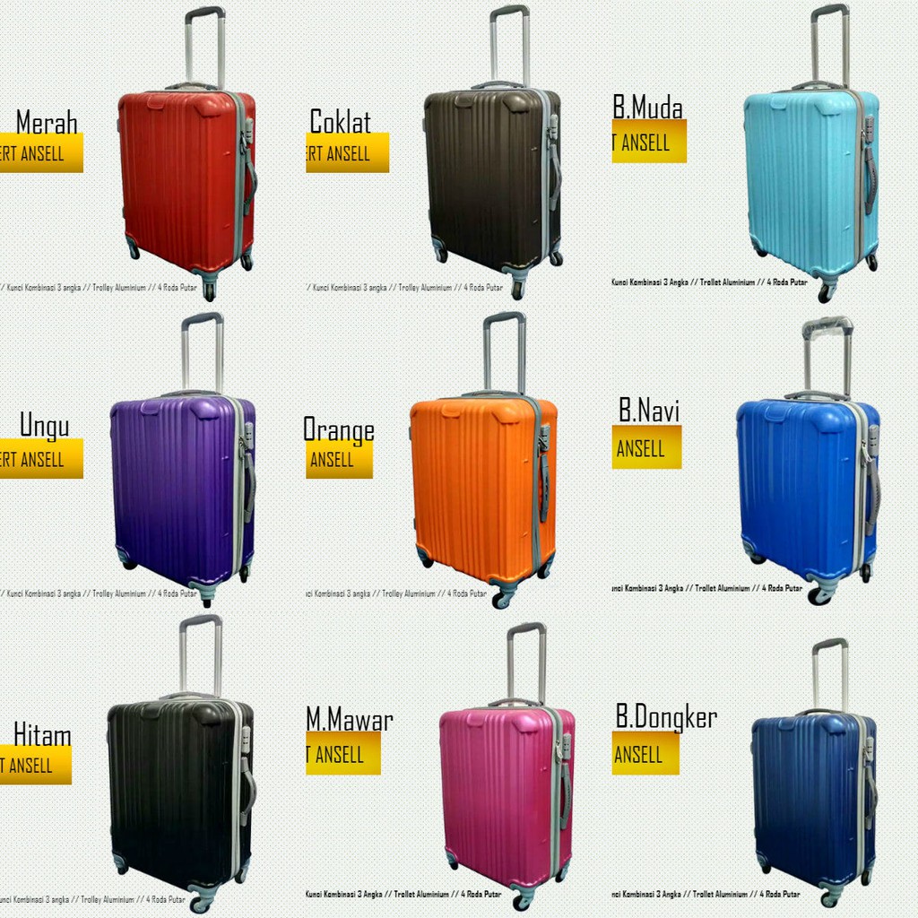 Jual Koper Fiber Hardcase 2019 24 inch, Tas koper bagasi, 4 roda putar ...