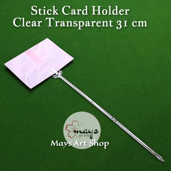 Jual Stick Card Holder Buket Transparant Clip - Stik Kartu Ucapan ...