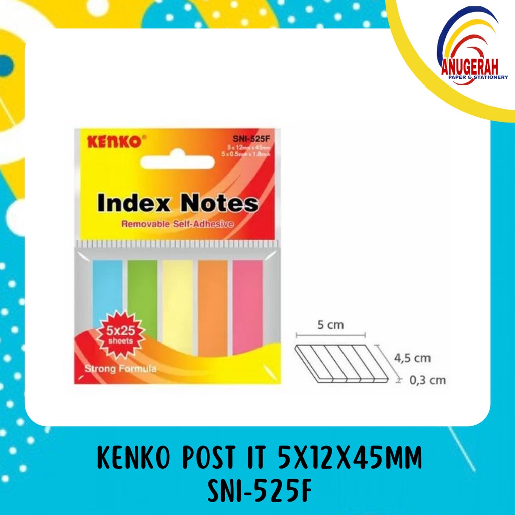 Jual KENKO POST IT 5x12x45MM SNI-525F (PCS) | Shopee Indonesia