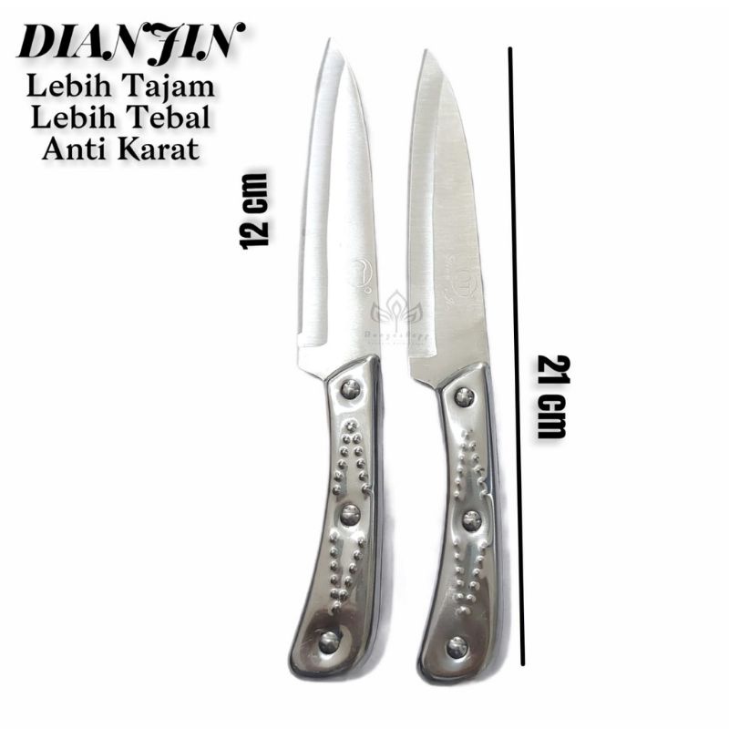 Jual Pisau Stainless Dianjin Original/Dian jin /Pisau Dapur Anti Copot | Shopee Indonesia