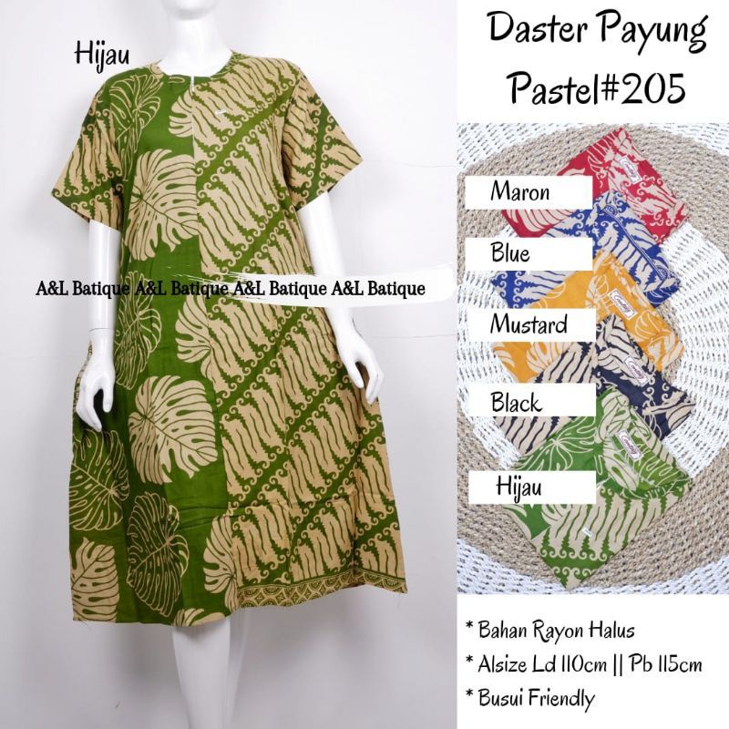Jual Homedress Batik Monstera Homemade Big Size Jumbo Payung Cotton ...