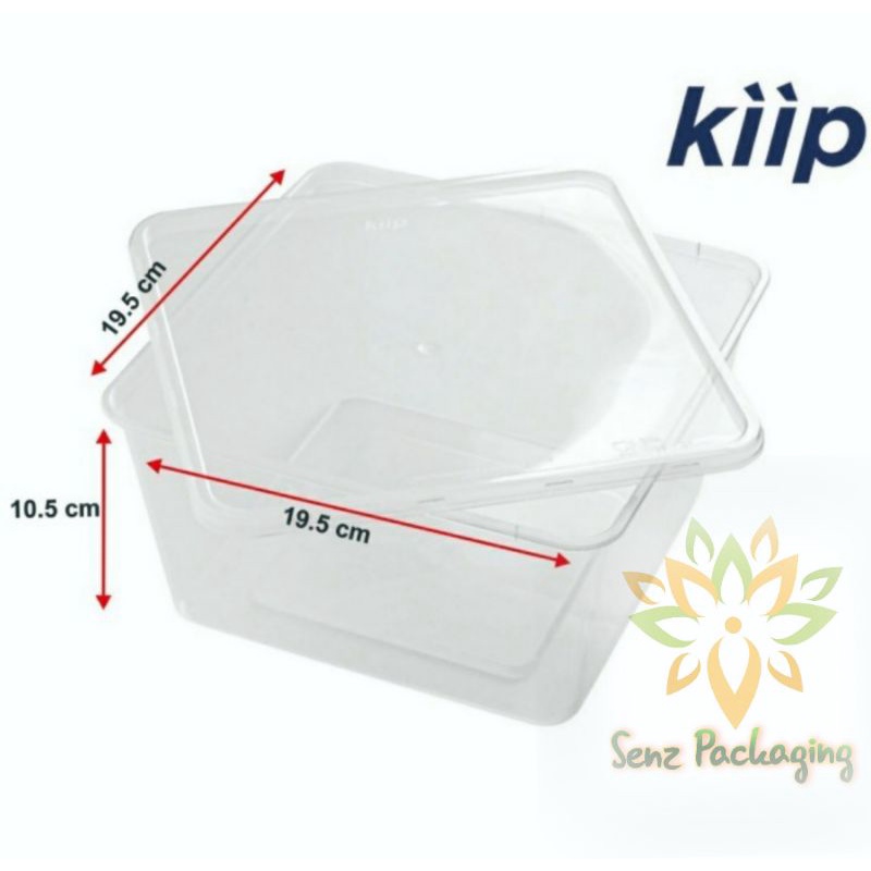 Jual Kotak plastik Thinwall 3000ml square,kiip,plastik,kotak,container ...