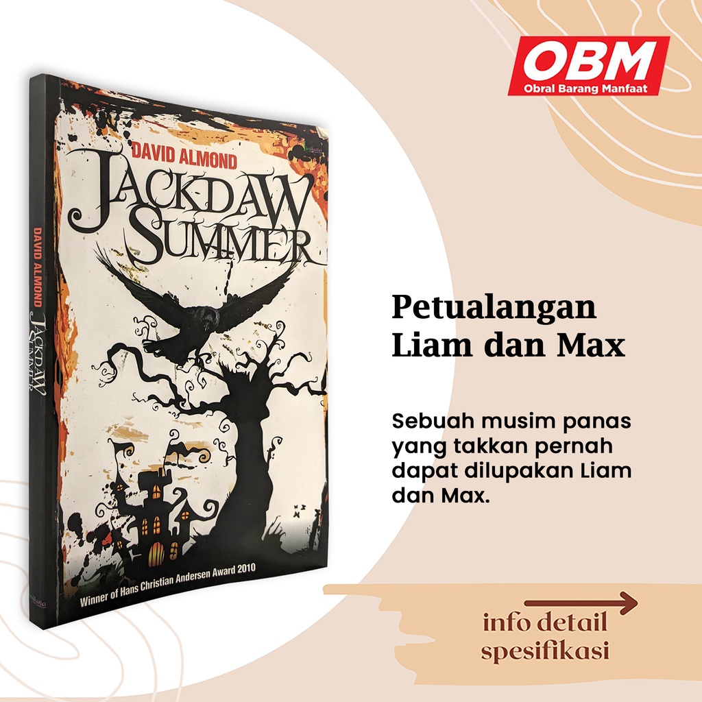 Jual BUKU NOVEL - BUKU JACKDAW SUMMER - BUKU ORIGINAL - DAVID ALMOND ...