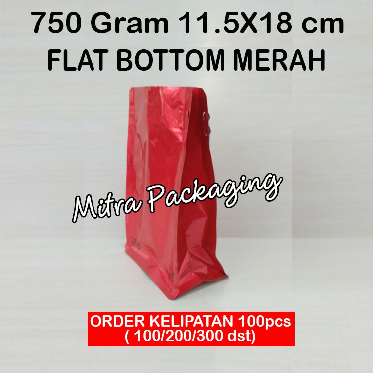 Jual KPACK Kemasan Flat Bottom Super Padat Merah 750+ZIPLOCK/Kemasan ...