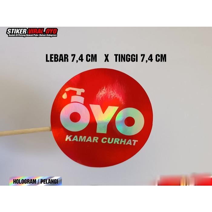 Jual stiker oyo / stiker oyo garage / stiker yaudah oyo / stiker viral ...
