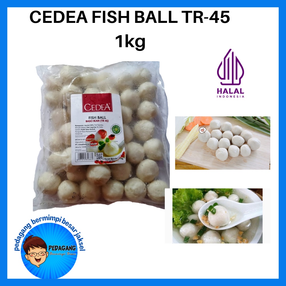 Jual CEDEA FISH BALL TR-45/ Baso Ikan 1KG/ Bakso ikan Cedea 1KG ...