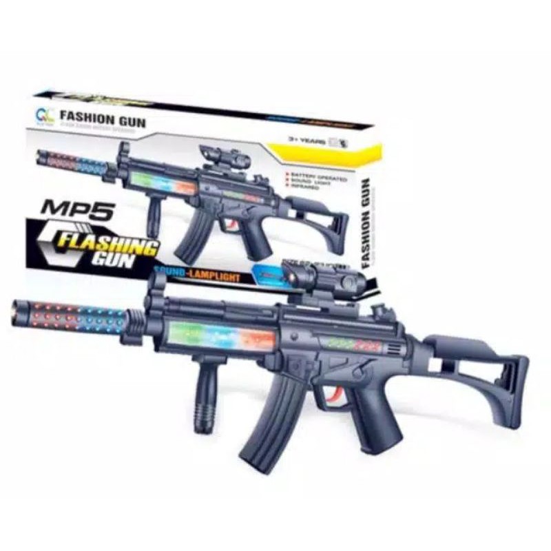 Jual MAINAN ANAK TEMBAK TEMBAKAN MP5 GUN FLASHING GUN BESAR | Shopee Indonesia