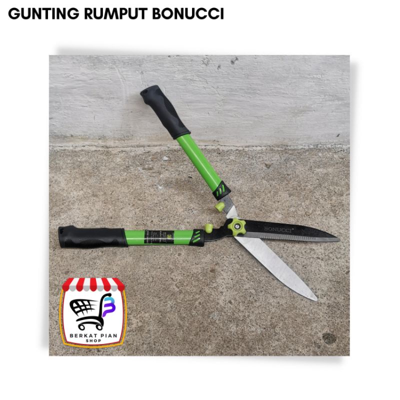 Jual GUNTING RUMPUT BONUCCI GAGANG BESI lapis KARET | Gunting Pagar ...