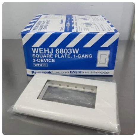Jual Frame/ Plat 3 lubang tipe A-Mode WEHJ 6803W Panasonic / Saklar/ Stop Kontak | Shopee Indonesia