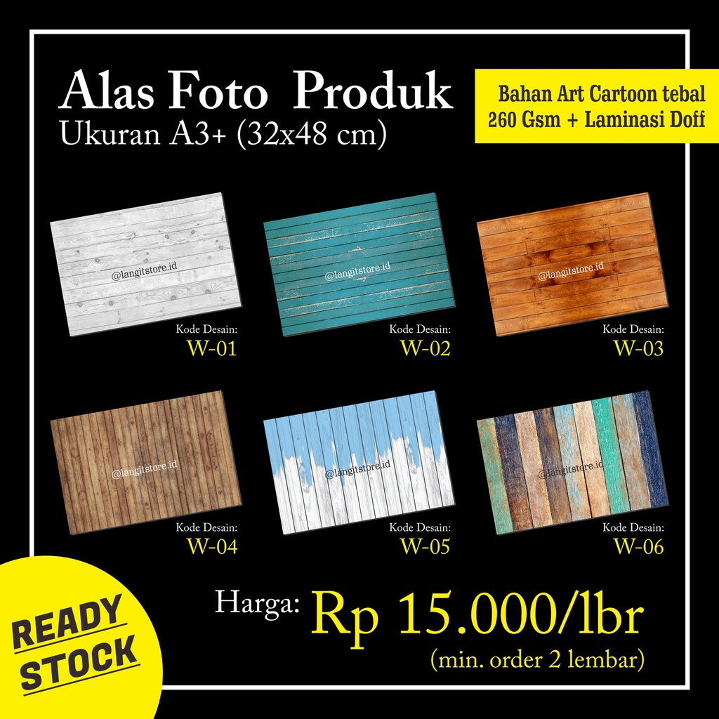 Jual Background Alas Foto Produk A3+ Tema Kayu W-02 | Shopee Indonesia