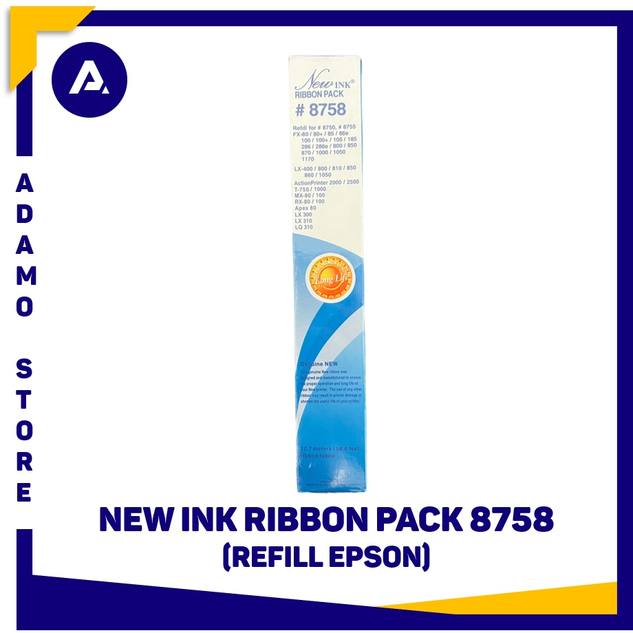 Jual Refill Pita Ribbon Cartridge Epson 8758 LX300 LX310 LX800 New Ink ...