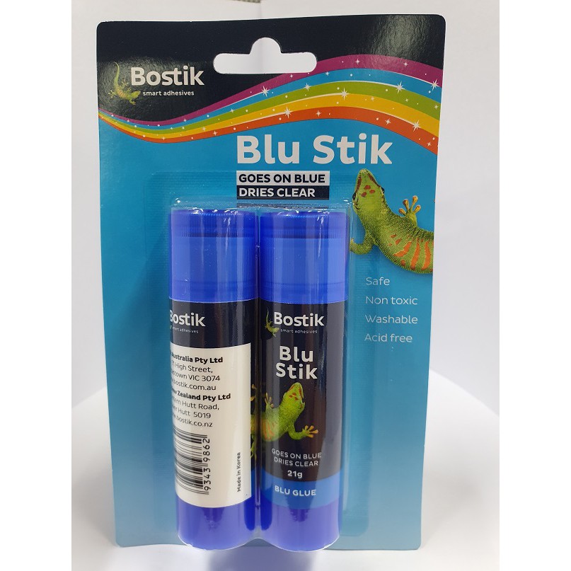 Jual Bostik Blu Stik (Lem stick warna biru) isi 2 (@ 21 gr) | Shopee ...