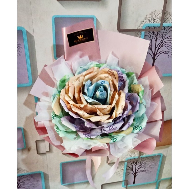 Jual BLOOM BUCKET MONEY/UANG DIBENTUK BUNGA MEREKAH | Shopee Indonesia