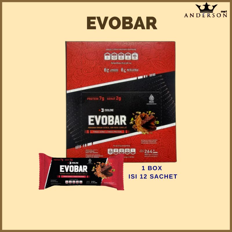 Jual EVOLENE Evobar Protein Bar 1 BOX 12 bar Protein | Shopee Indonesia