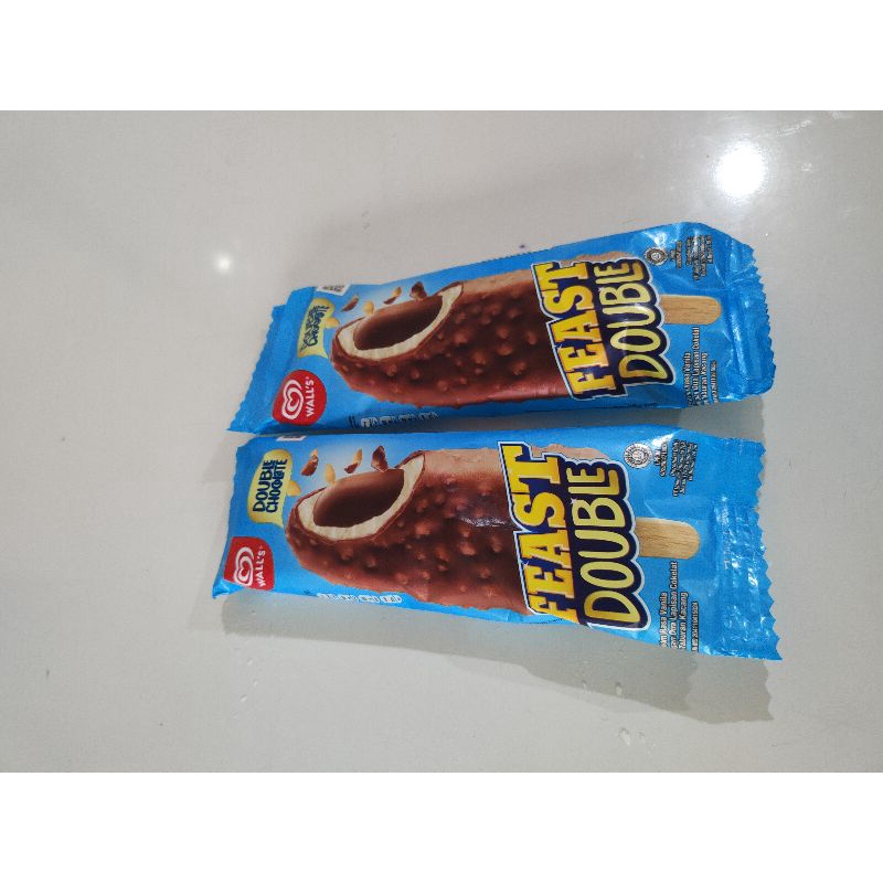 Jual Ice Cream Wall's Feast Double Es Krim | Shopee Indonesia