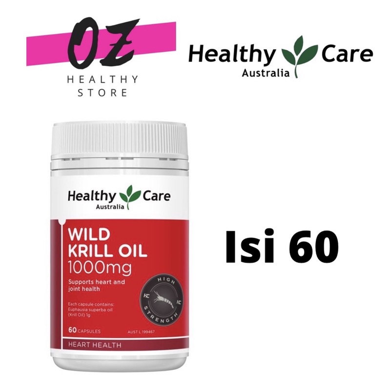 Jual Healthy Care High Strength Wild Krill Oil 1000mg 60 Capsules (Exp ...