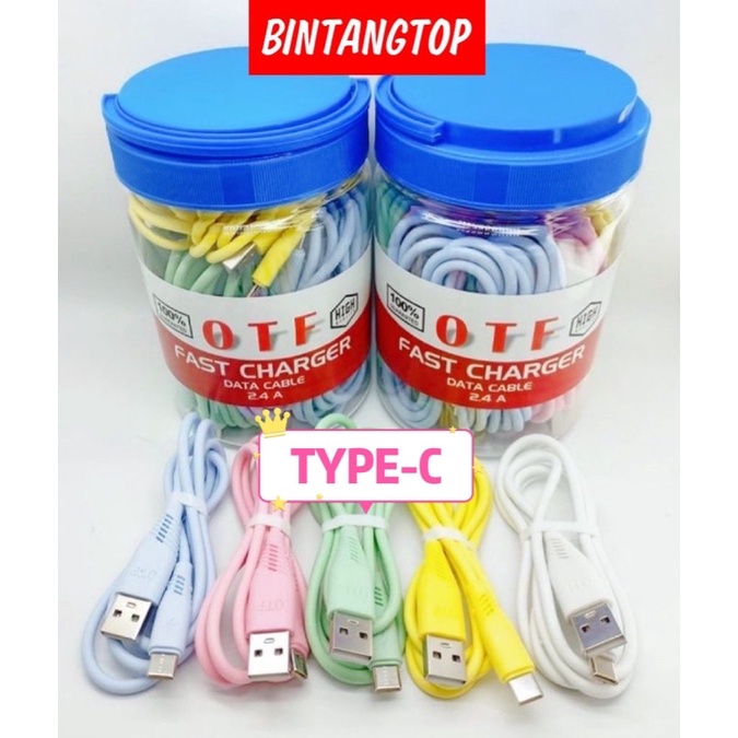Jual Kabel data OTF MACARON TYPE-C 2.4A fast charging high quality ...
