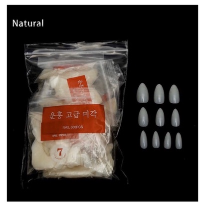 Jual (PREMIUM) 600 pcs kuku palsu bentuk almond shape kupal fake nails ...