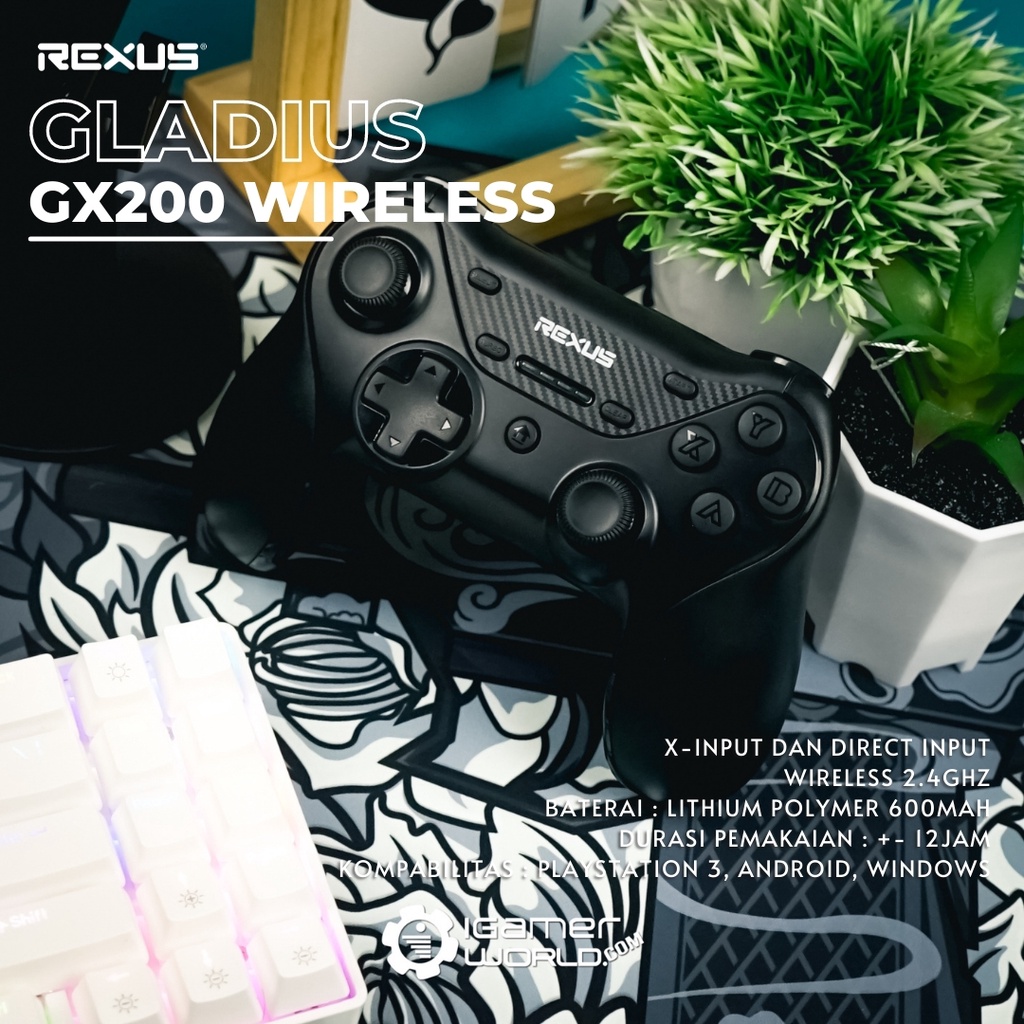 Jual Rexus Gladius GX200 Wireless Gaming Controller - Joystick Gamepad ...