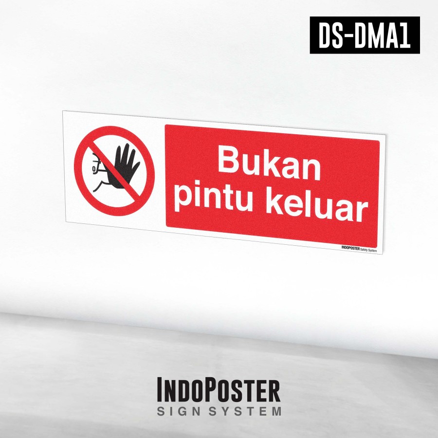 Jual Stiker Safety Sign Rambu K3 Gedung Bukan Pintu Keluar No Exit ISO ...