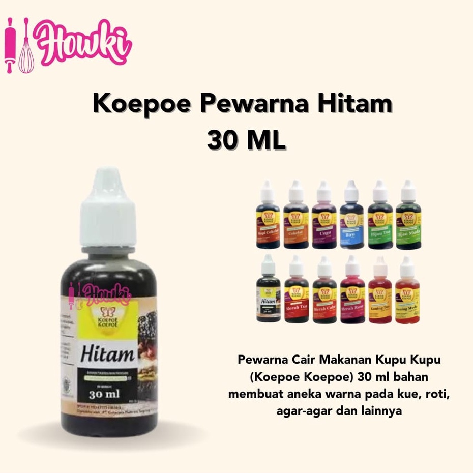 Jual Pewarna Koepoe Hitam 30ml | Shopee Indonesia