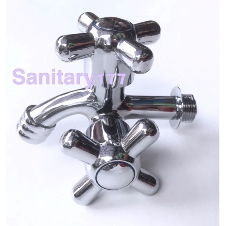 Jual Kran cabang stanlis/ Kran Double/ Kran air/ Kran dobel cabang 1/2 ...