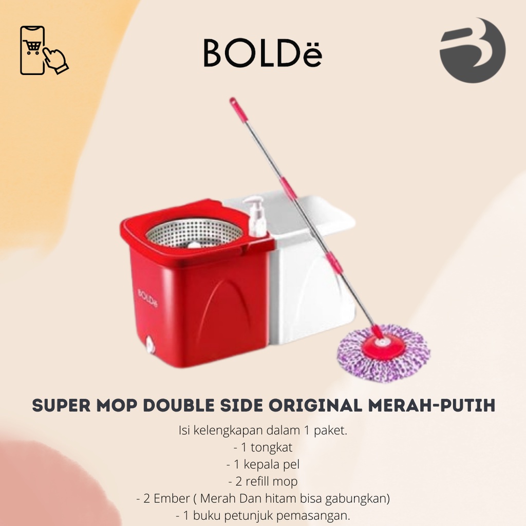 Jual Super MOP Double Side Original BOLDe - MERAH-PUTIH / DOUBLE SIDE ...