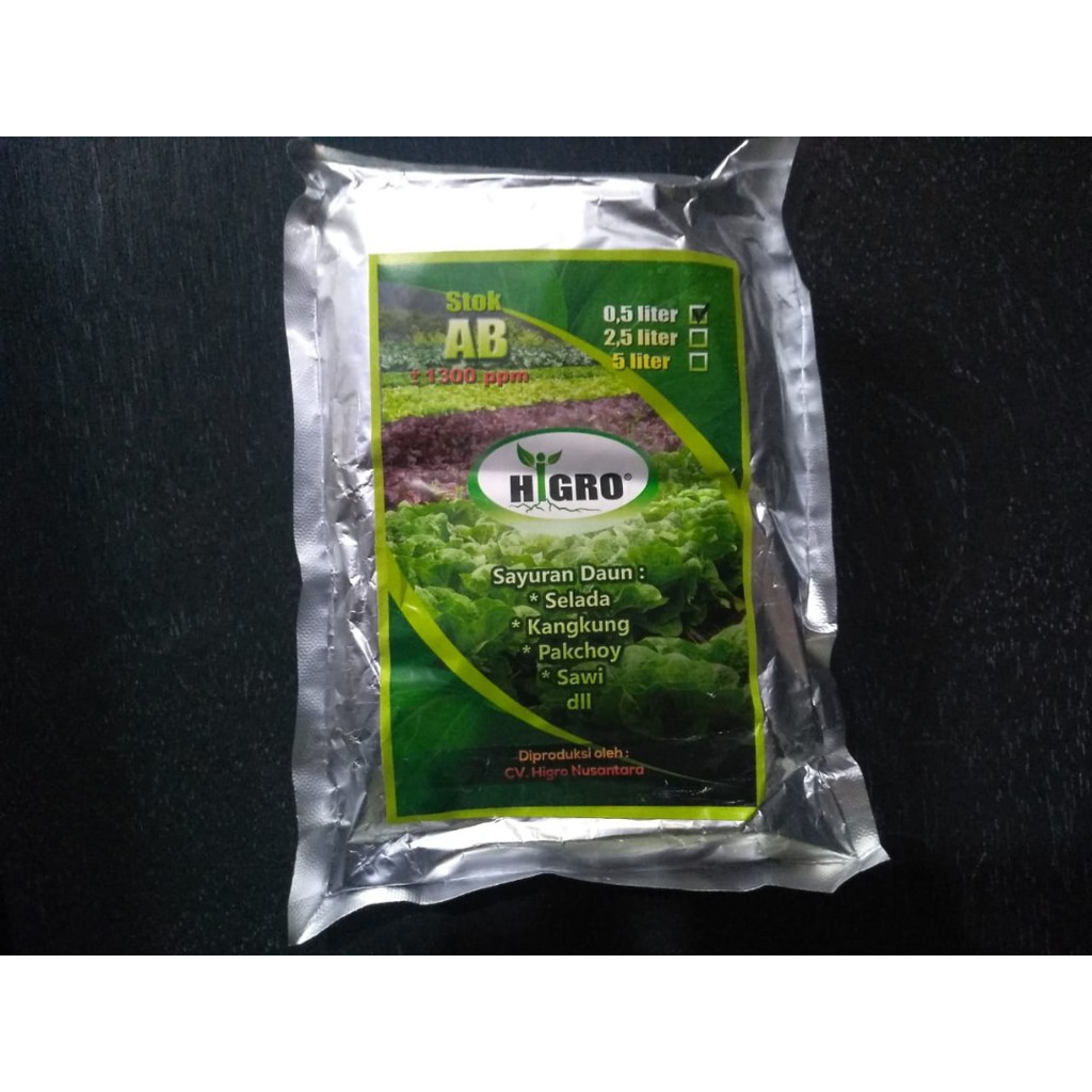 Jual Pupuk Nutrisi AB Mix Higro Sayuran Daun 0,5L larutan 500ml ...