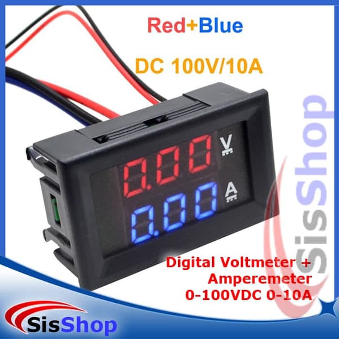 Jual Dual Volt meter & Ampere Meter Digital Ammeter Voltmeter 10A 0-100 ...