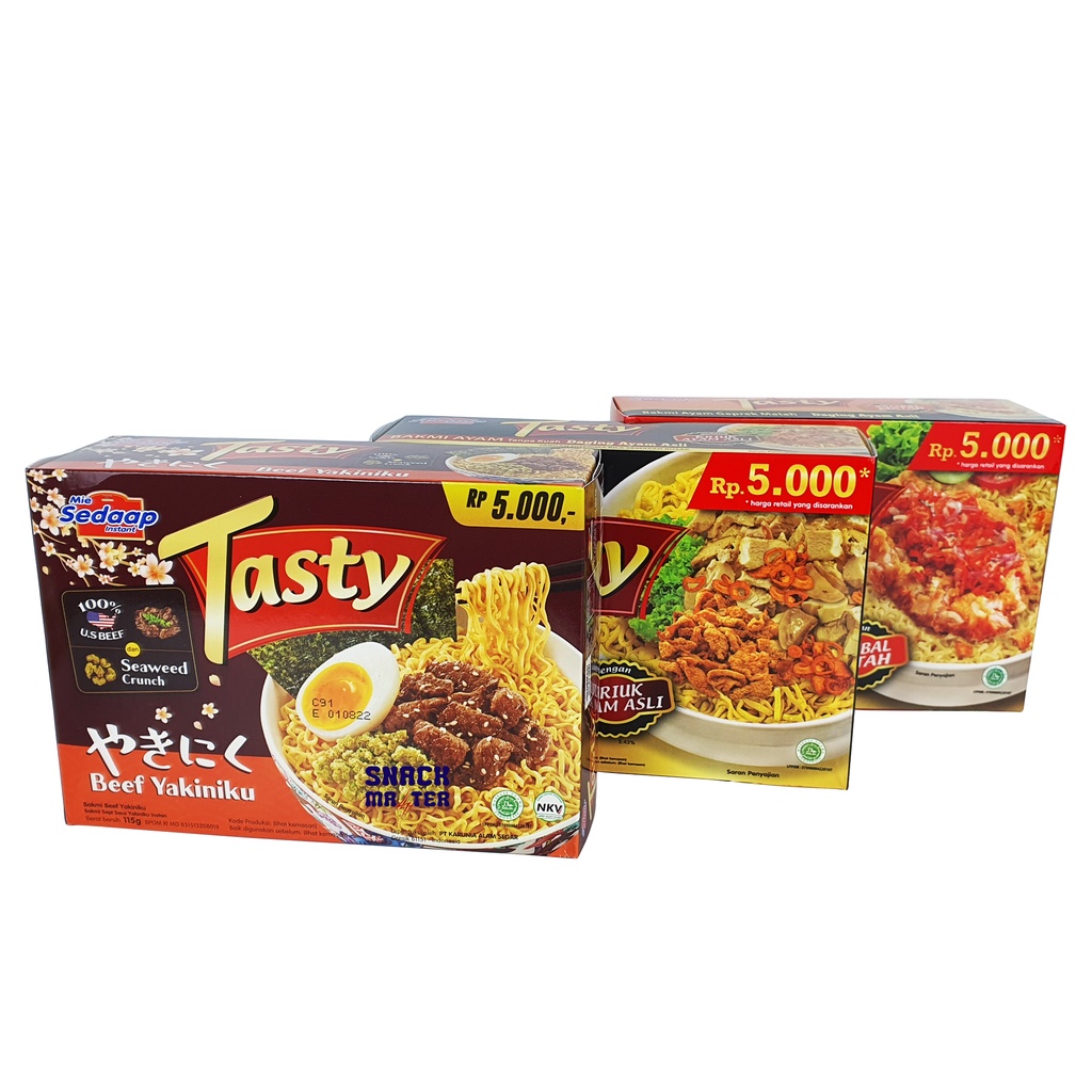 Jual Mie Sedaap Tasty - Bakmi Dengan Daging Ayam Asli - Netto 129 gr ...