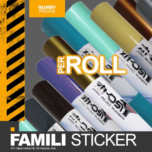 Jual Stiker Skotlet Motor PROFIX GLOSSY ROLL warna unik - Bahan Sticker ...