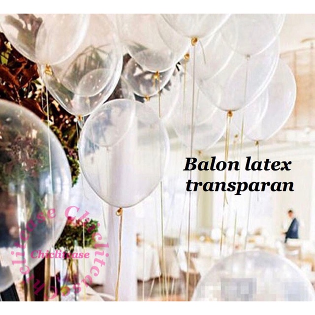 Jual Balon latex transparan 12 inch/balon transparan | Shopee Indonesia