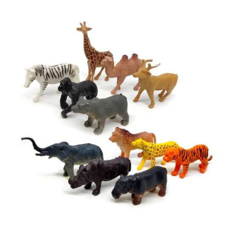 Jual Mainan Anak Binatang Alam 12pcs | Mainan Set Hewan Liar Besar ...