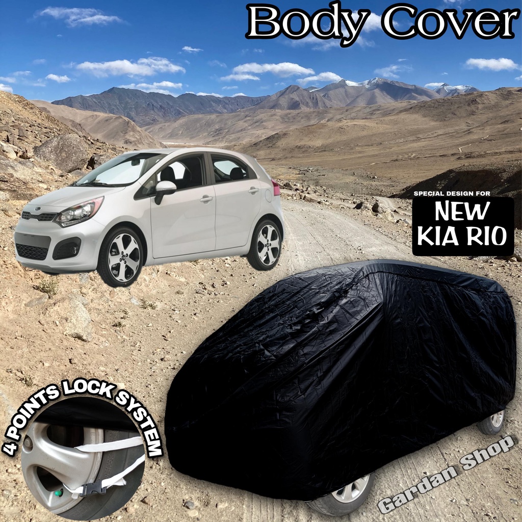 Jual Sarung Mobil NEW KIA RIO Hitam POLOS Body Cover New Kia Rio Full ...