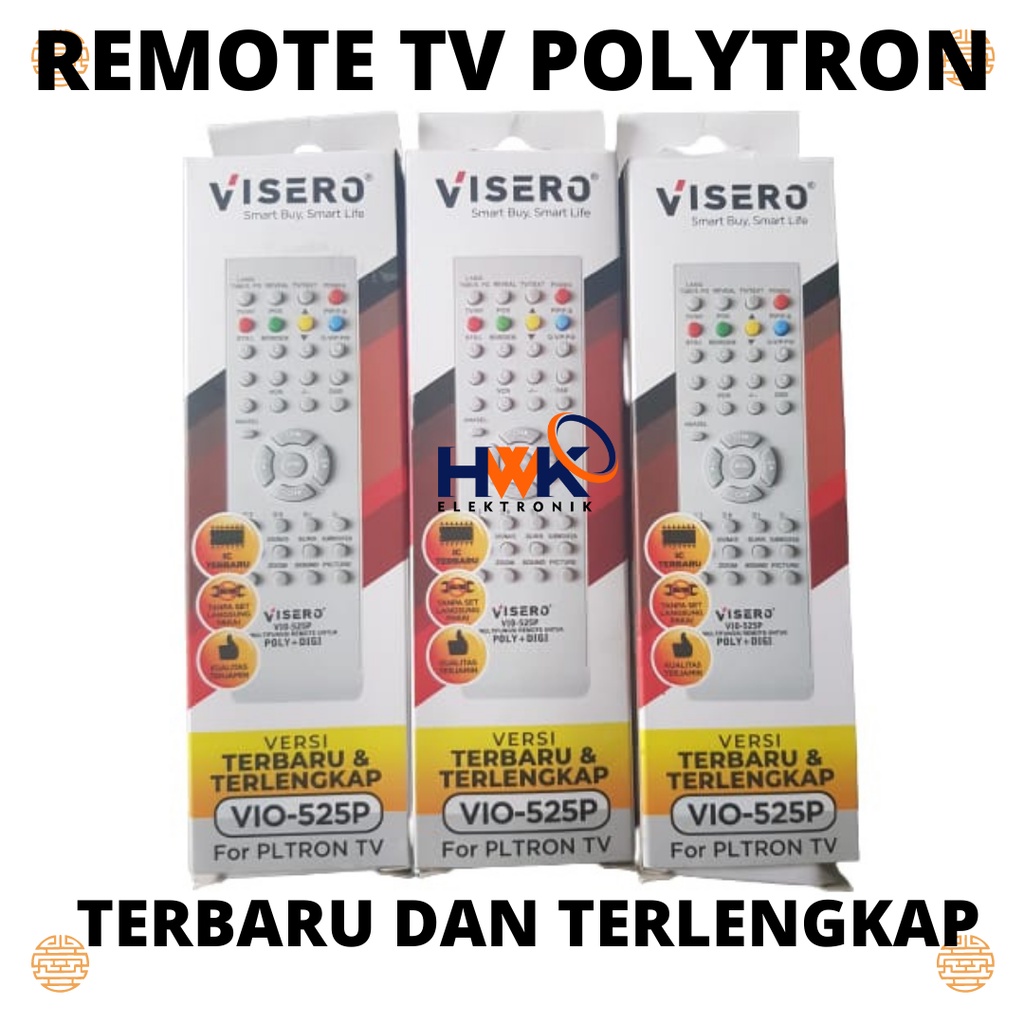 Jual REMOTE TV VISERO POLYTRON ALL TYPE LANGSUNG PAKAI MULTYFUNGSI ...