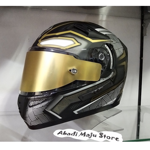 Jual Helm KYT K2 Rider BLACK PANTHER GOLD Doff Bonus Tear Off original ...