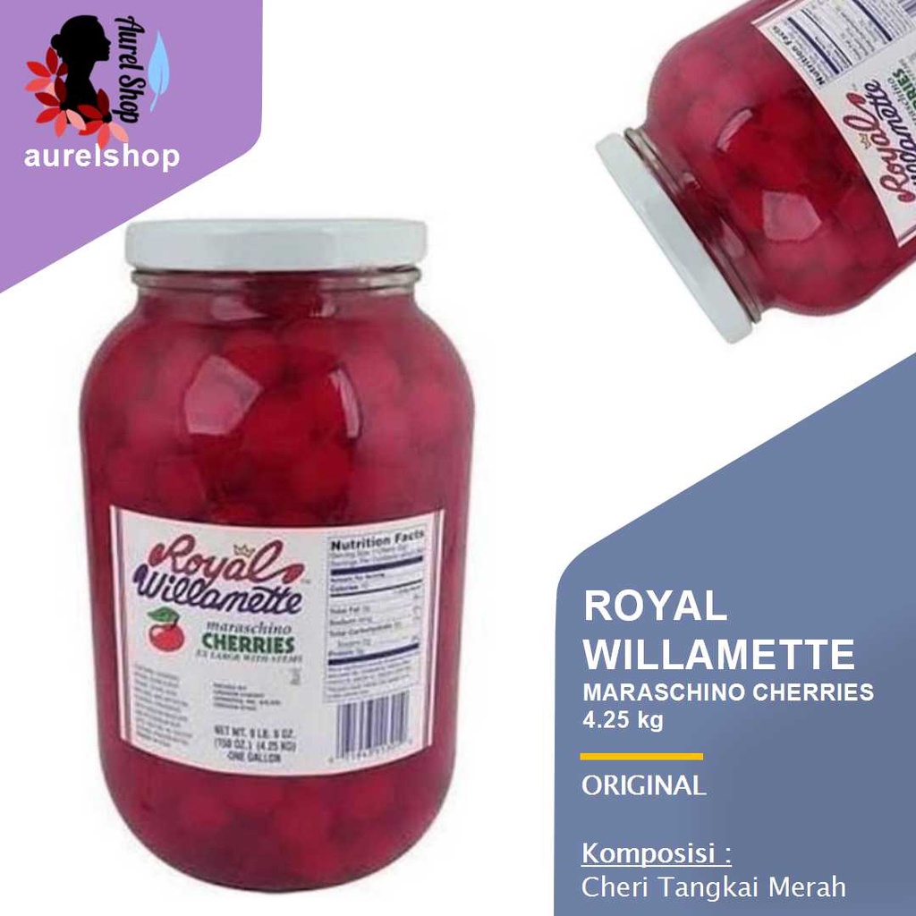 Jual ROYAL WILLAMETTE Maraschino Cherries Ceri Tangai Merah kemasan ...