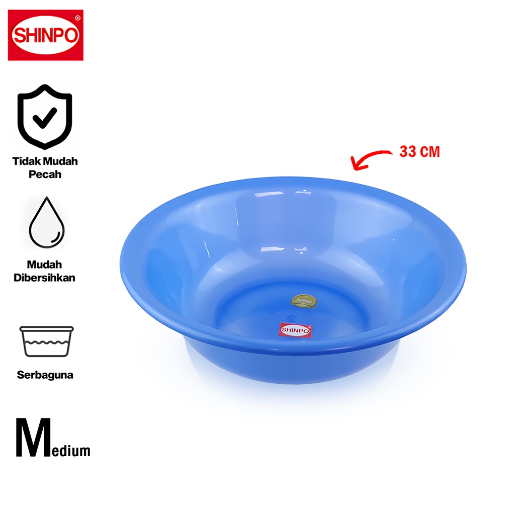 Jual SHINPO Baskom Plastik Diameter 33 CM German Wash Basin Tidak Mudah ...