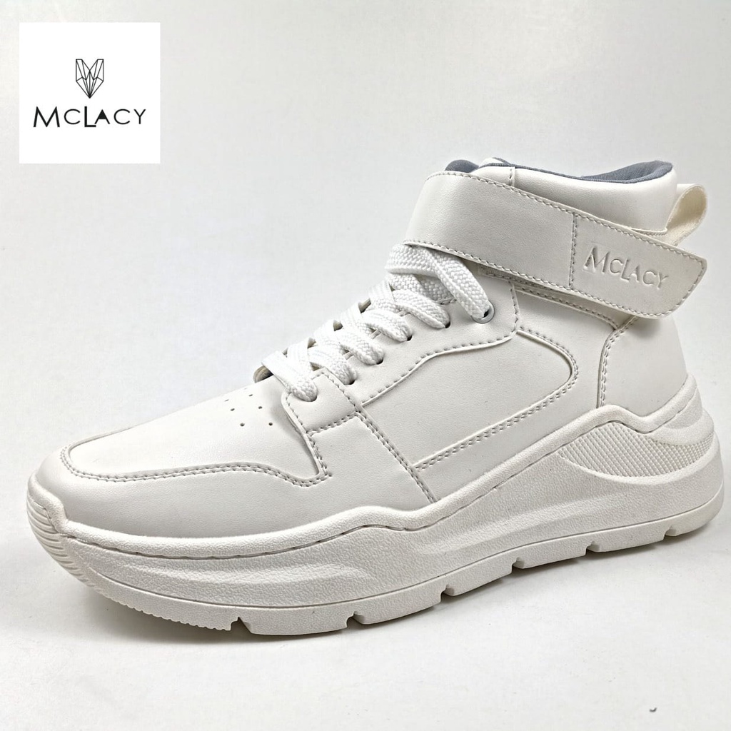 Jual MCLACY - Sepatu Local Sneakers - Beast High/Low White | Shopee ...