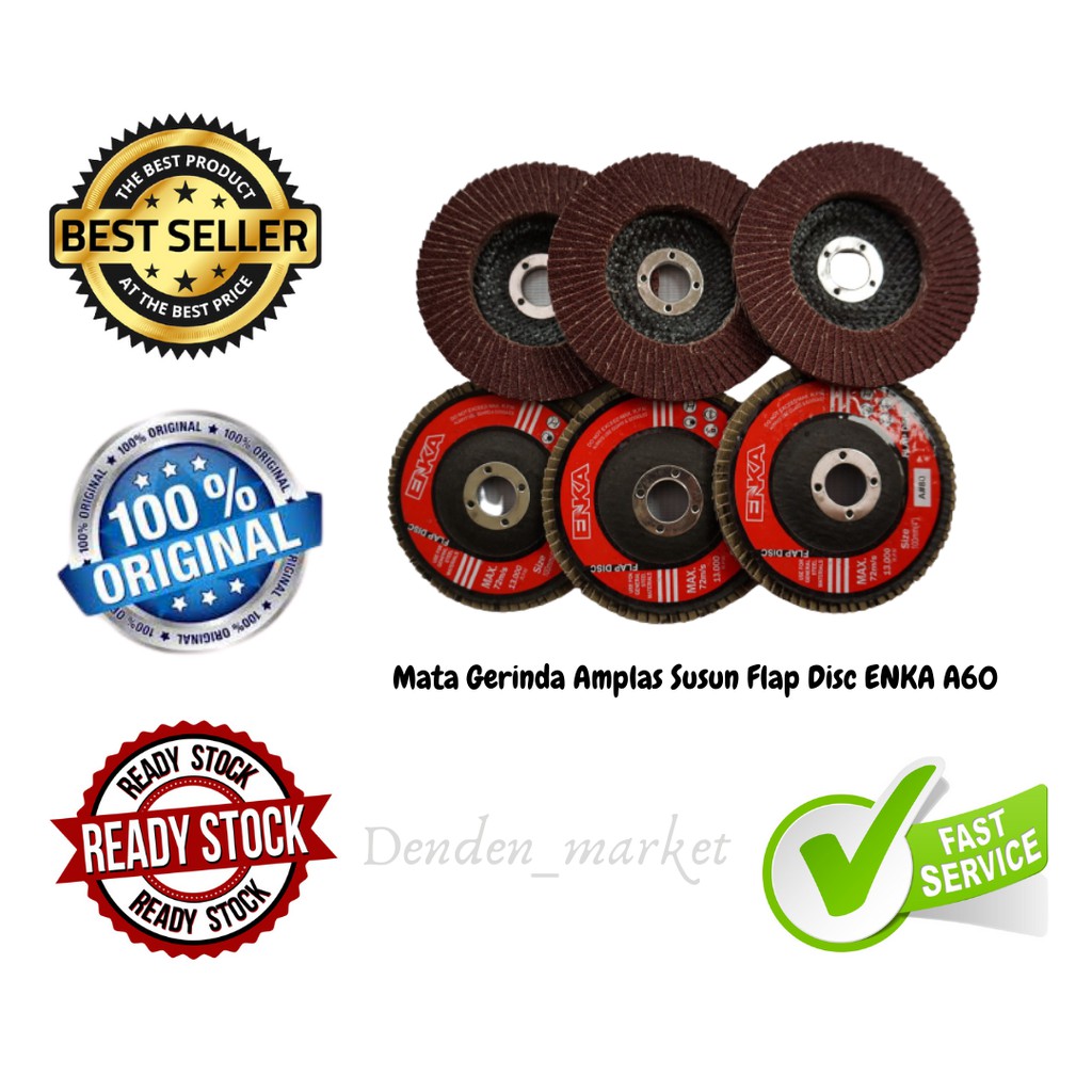 Jual ENKA Flap Disc / Amplas Susun Grid 60,80,120 Grit 60,80,120 #60 ...