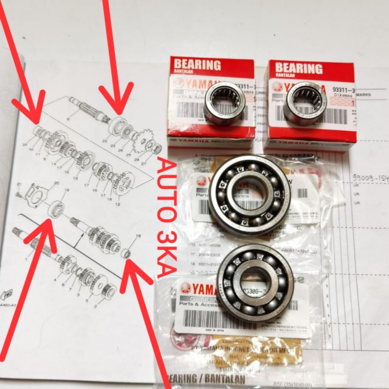 Jual BEARING LAHER BAMBU MESIN RASIO RXKING RX KING RXS ORI ORIGINAL ...