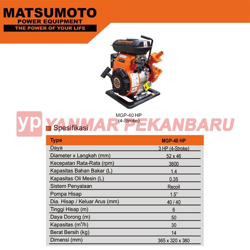 Jual Mesin Pompa Air Bensin / Gasoline High Pressure Pump MGP 40 HP ...