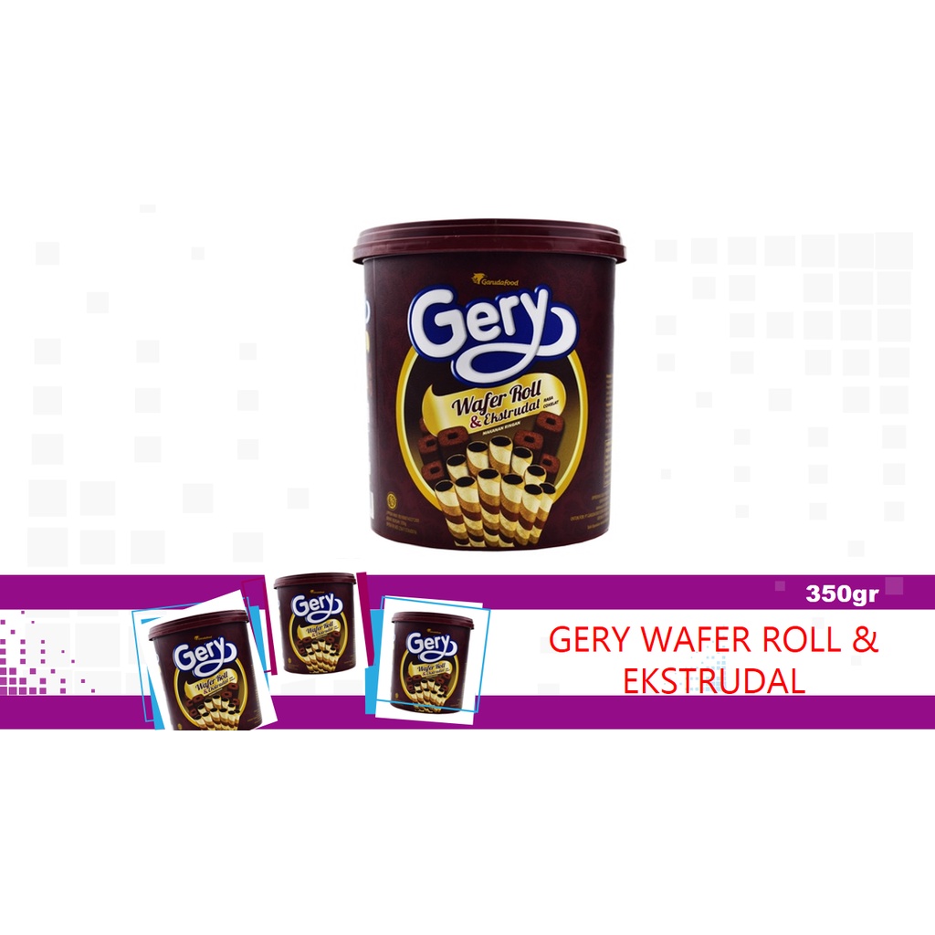Jual GERY WAFER ROLL CHOCOLATE & EKSTRUDAL 350GR | Shopee Indonesia